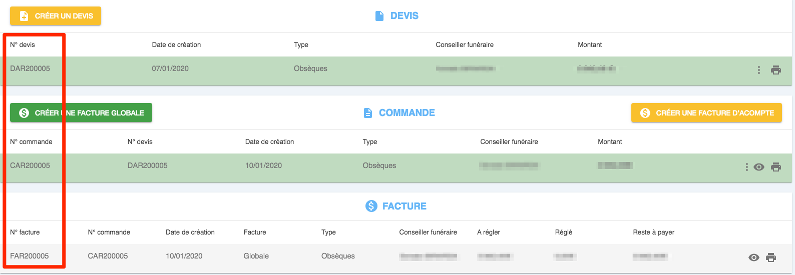 À quoi correspondent les numéros de devis/commande/facture ? – SIMPLIFIA